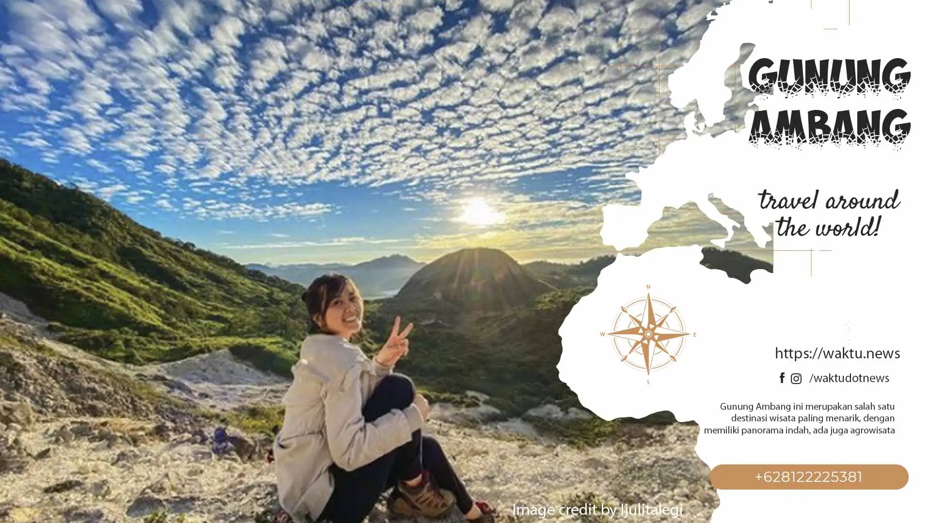 Gunung Ambang Boltim di Kelilingi 3 Danau, Keren Mempesona • Waktu news