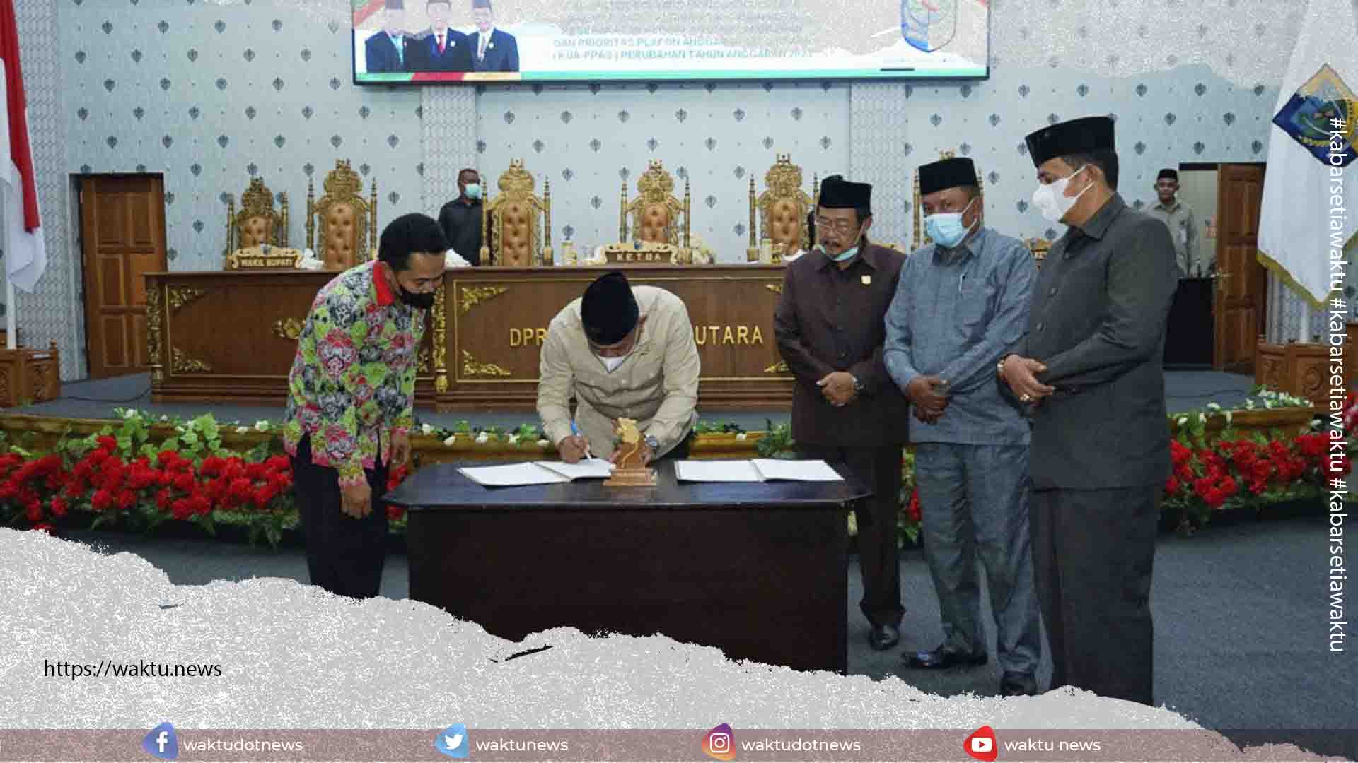 DPRD dan Pemkab Bolmut Teken Nota KUA PPAS Perubahan ABPD 2021 | Waktu News