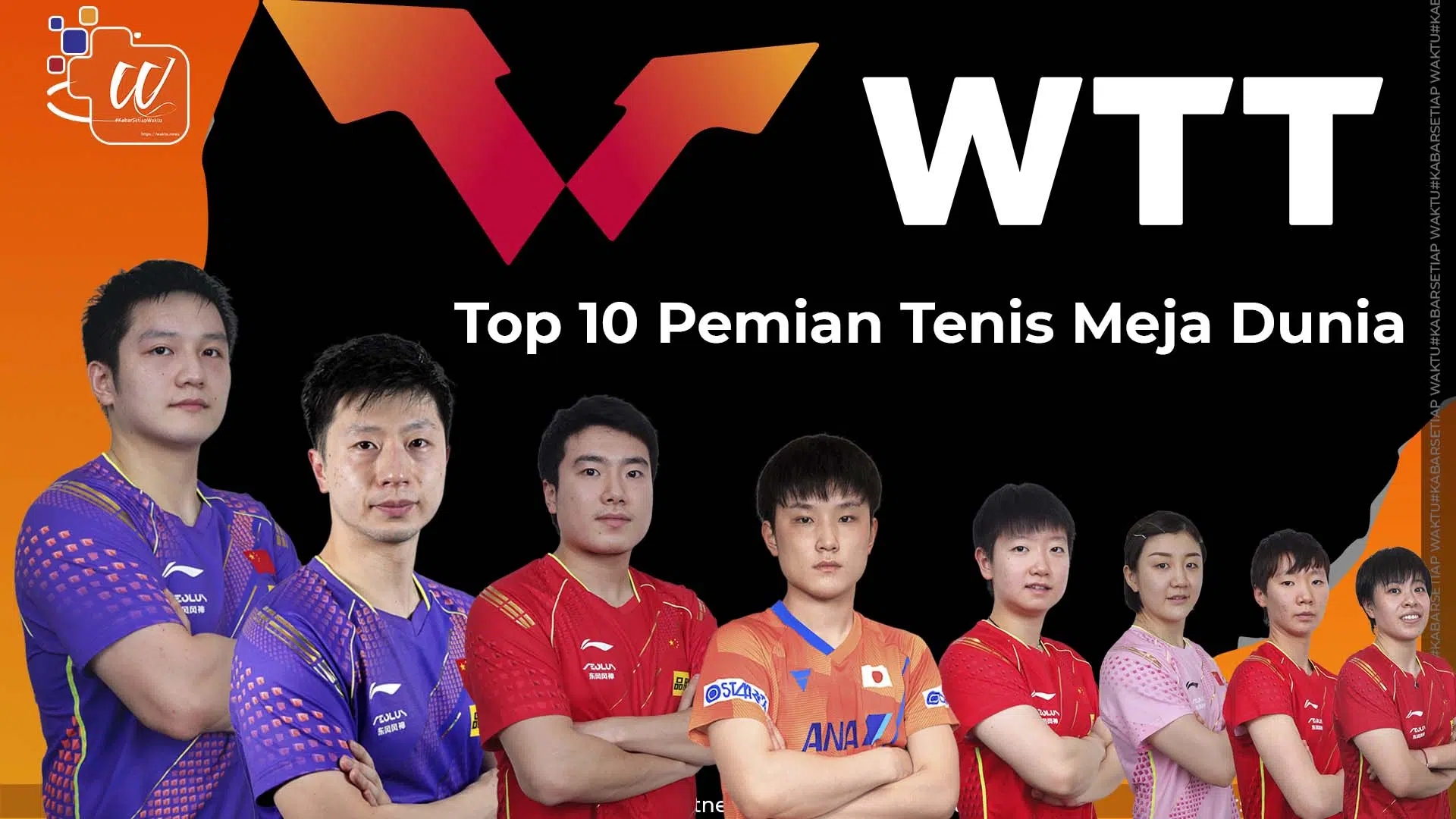 Top 10 Pemain Tenis Meja Dunia - Putra Putri • Waktu news