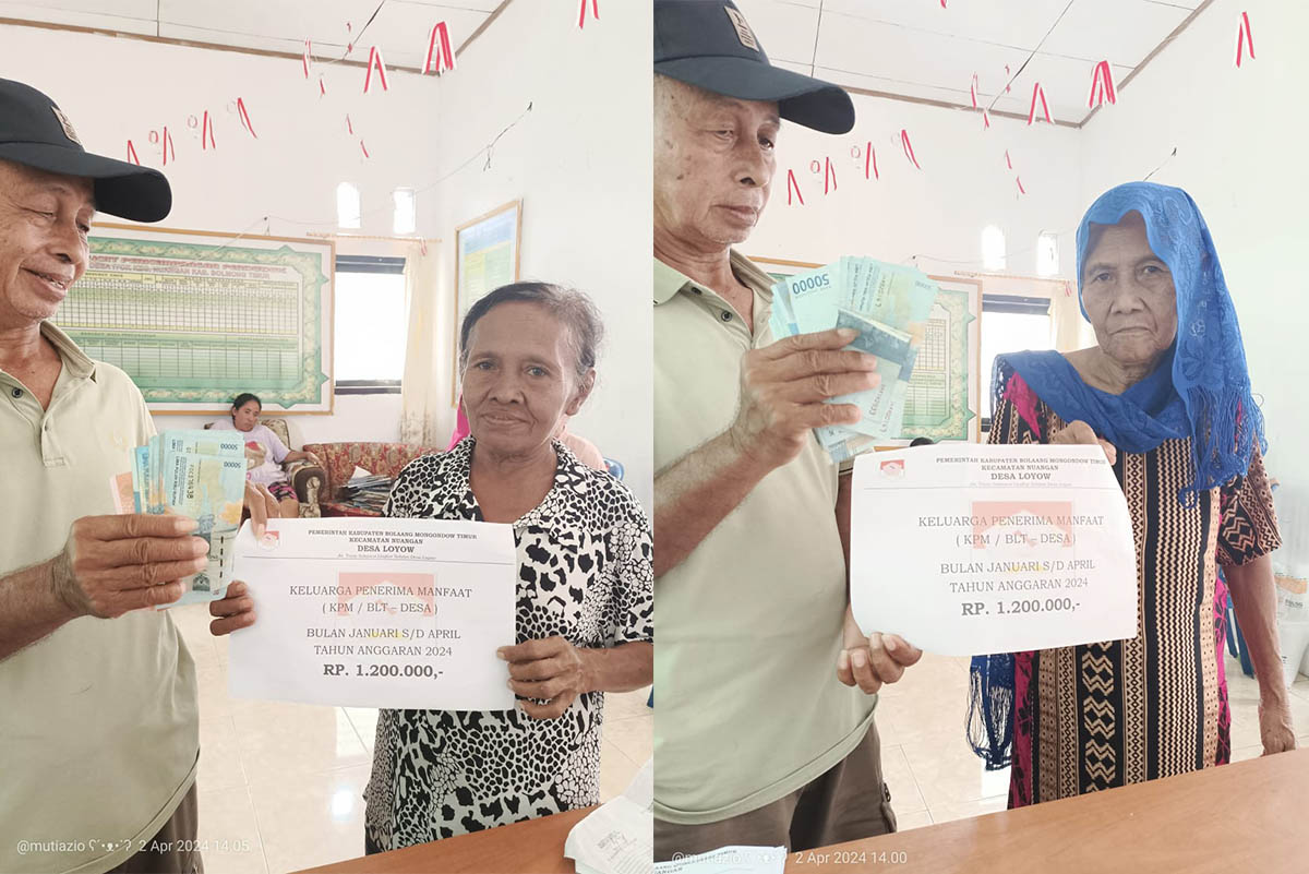 Jelang Idul Fitri, 44 KPM Desa Loyow Terima BLT Dana Desa Rp 1,2 Juta ...